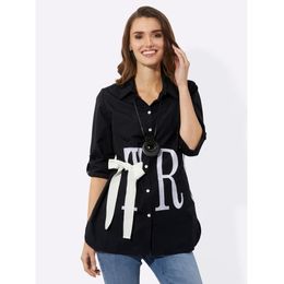 WITT WEIDEN Longbluse in schwarz-wei&szlig; | Gr.: 44