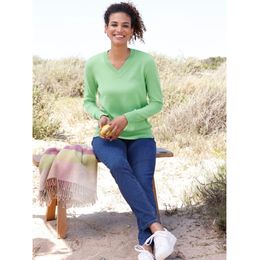WITT WEIDEN V-Ausschnitt-Pullover in apfel | Gr.: 36