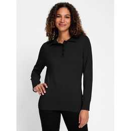 WITT WEIDEN Polopullover in schwarz | Gr.: 36