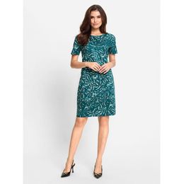 WITT WEIDEN Kleid in petrol-graphit-bedruckt | Gr.: 50