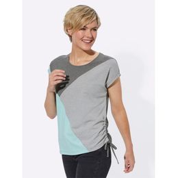 WITT WEIDEN Shirt in anthrazit-mint | Gr.: 40