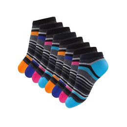 Yenita Socken Mädchen Größe 23/26 graumeliert / orange / pink / schwarz