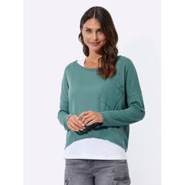 WITT WEIDEN 2-in-1-Shirt in jade-wei&szlig; | Gr.: 48