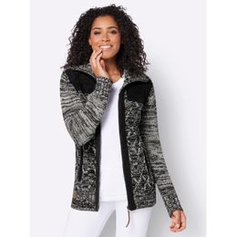 WITT WEIDEN Strickjacke in schwarz-meliert | Gr.: 44
