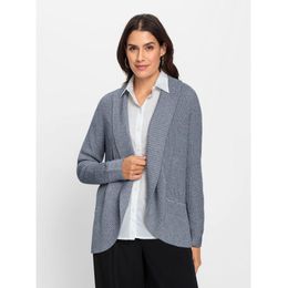 WITT WEIDEN Strickjacke in rauchblau-meliert | Gr.: 42