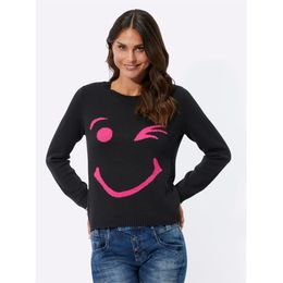 WITT WEIDEN Pullover in schwarz-fuchsia | Gr.: 42