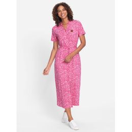 WITT WEIDEN Jersey-Kleid in fuchsia-wei&szlig;-bedruckt | Gr.: 40
