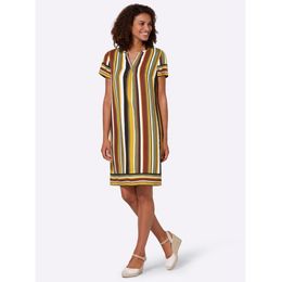 WITT WEIDEN Kleid in ocker-khaki-gestreift | Gr.: 44