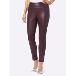 WITT WEIDEN Lederimitat-Leggings in burgund | Gr.: 52