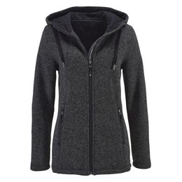 Polarino Strickfleecejacke in anthrazit | Gr.: 32/34