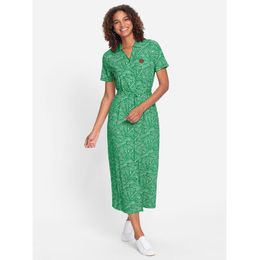 WITT WEIDEN Jersey-Kleid in grasgr&uuml;n-wei&szlig;-bedruckt | Gr.: 20
