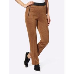 WITT WEIDEN Schlupfhose in cognac-camel-meliert | Gr.: 54