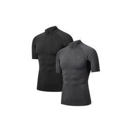 DANISH ENDURANCE Hemd Compression SS in black grey | Gr.: L