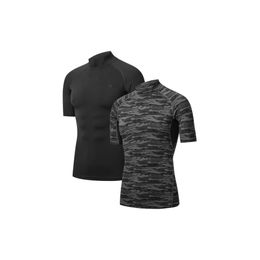 DANISH ENDURANCE Hemd Compression SS in black_grey camo | Gr.: L