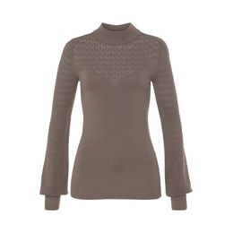 Melrose Stehkragenpullover in taupe | Gr.: 36