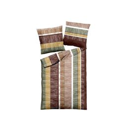 Traumschlaf Bettwäsche Chicago in braun | Gr.: 155 x 220 + 80 x 80 cm