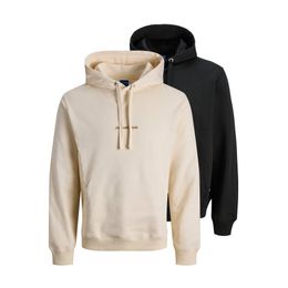 Jack & Jones Jack & Jones Sweatshirt / Hoodie Norrebro in Schwarz / beige | Gr.: XL
