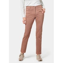 GOLDNER Kurzgr&ouml;&szlig;e: Hose Carla in jeanstypischer Form in caramel | Gr.: 23