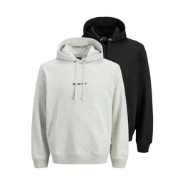 Jack & Jones Jack & Jones Sweatshirt / Hoodie Norrebro in Schwarz / hellgrau | Gr.: XXL