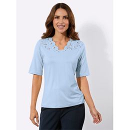 WITT WEIDEN Spitzen-Shirt in eisblau | Gr.: 40