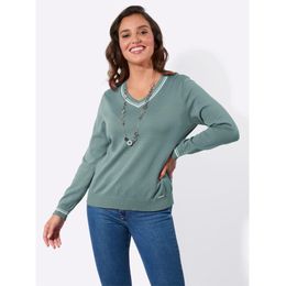 WITT WEIDEN V-Pullover in jade | Gr.: 48