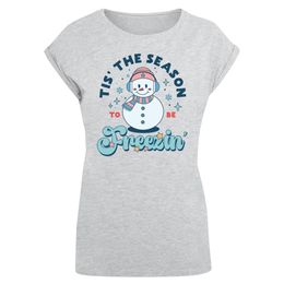 F4NT4STIC T-Shirt Tis The Season to Be Freezin Winter in grau meliert | Gr.: XL