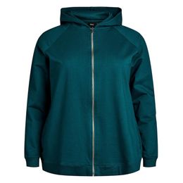 ZIZZI Zip-Up Hoodie 'Ani' female Green size L