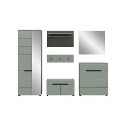 Höffner Garderobenkombination ¦ grau ¦ Maße (cm): B: 255 H: 190 » Höffner