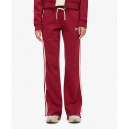 Superdry Hose Damen Größe 50 bordeaux / naturweiß