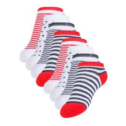 Cotton Prime Socken 'Maritim' M&auml;dchen Gr&ouml;&szlig;e 27/30 dunkelgrau / rot / wei&szlig;
