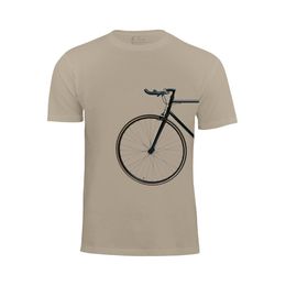 Cotton Prime T-Shirt 'Bike Lover' Herren Gr&ouml;&szlig;e S beige / schwarz