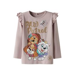 name it Shirt M&auml;dchen Gr&ouml;&szlig;e 98 braun / gold / flieder / wei&szlig;