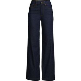 LANDS' END Recover Jeans High Waist mit weitem Bein, Damen,  Blau, by Lands' End