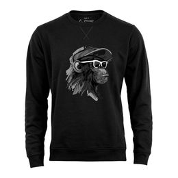 Cotton Prime Sweatshirt 'Cool Monkey Mit Brille' male Black size M