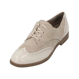 Jana Schnürschuh Damen Größe 39 beige / creme