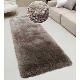 my home Hochflor-L&auml;ufer &raquo;Micro exclusiv Teppich, sehr hoher Flor, weich durch Mikrofaser&laquo; rechteckig 78 mm H&ouml;he weich, Microfaser, unifarben,...