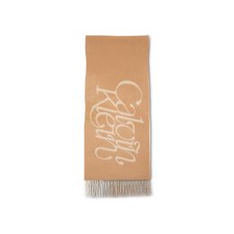 Calvin Klein Damen Modetuch &raquo;SCRIPTED LOGO BRUSHED WOOL SCARF&laquo; Perfekt f&uuml;r den Alltag wei&szlig;