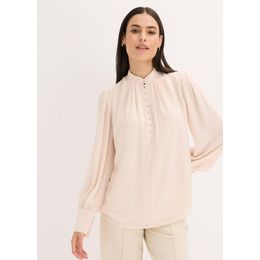 bonprix Chiffon Tunikabluse, beige