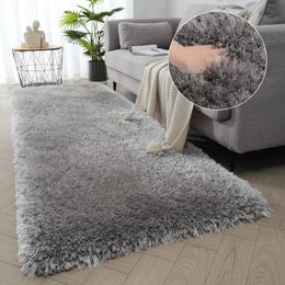 my home Hochflor-L&auml;ufer &raquo;Micro exclusiv Teppich, sehr hoher Flor, weich durch Mikrofaser&laquo; rechteckig 78 mm H&ouml;he weich, Microfaser, unifarben,...