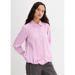 bonprix Satinbluse aus Viskose-Mix, lila, Viskose
