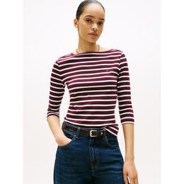 Tommy Hilfiger 3/4-Arm-Shirt »NEW CODY SLIM BOAT-NK 3/4SLV mit U-Boot und Streifen« gestreift, casual, slim fit, Baumwolle, U-Boot-Ausschnitt Deep...
