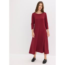 bonprix Jerseykleid aus bequemen Punto di Roma, rot, Viskose