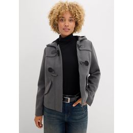 bonprix Duffle-Jacke Wollimitat, grau