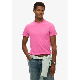 Superdry Rundhalsshirt »ESSENTIAL LOGO EMB TEE« Flash Pink XXL XXL Cooles Shirt von Superdry
