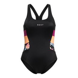 Roxy Badeanzug »Active« Anthracite Floral Flow XL XL Stoff: leistungsstarkes, ultraweiches und...