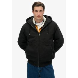 Superdry Parka »CANVAS SURPLUS HOODED JKT« mit Kapuze Jet Black S S Outdoorjacke von Superdry