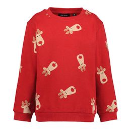 Blue Seven Jungen Sweatshirt, mit weihnachtlichem Alloverprint rot 110
