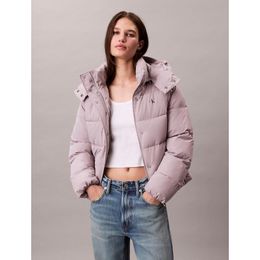 Calvin Klein Jeans Steppjacke »MATTE MONOLOGO MW SHORT PUFFER« mit Kapuze Mit Rundhalsausschnitt, regular fit Gull Gray M (40) M (40) Jacke von...