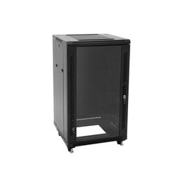 ROADINGER SSC-16 Stahlschrank mit Glast&uuml;r 16HE