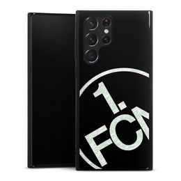 DeinDesign Galaxy S22 Ultra Handy Silikon H&uuml;lle Case schwarz Handyh&uuml;lle Logo 1. Fcn 1. Fc N&uuml;rnberg